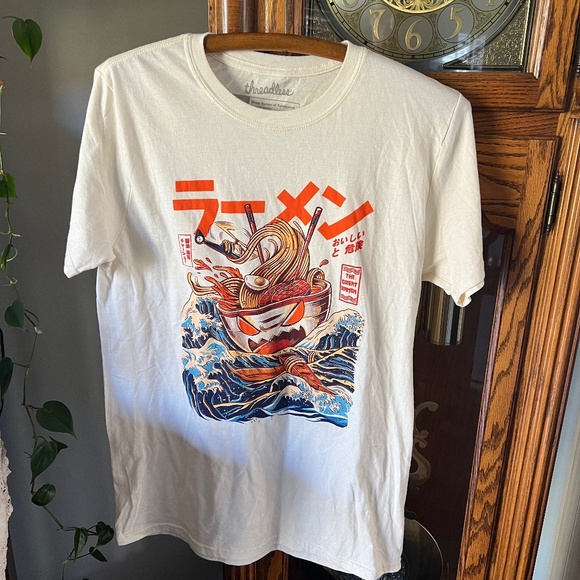 Threadless | Tops | Threadless Ramen Angry Wave Tshirt M Unisex Womens ...